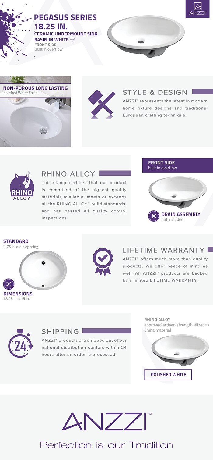 ANZZI Pegasus Series 8 in. Ceramic Undermount Bathroom Sink Basin in White LS-AZ103 - The Home Depot